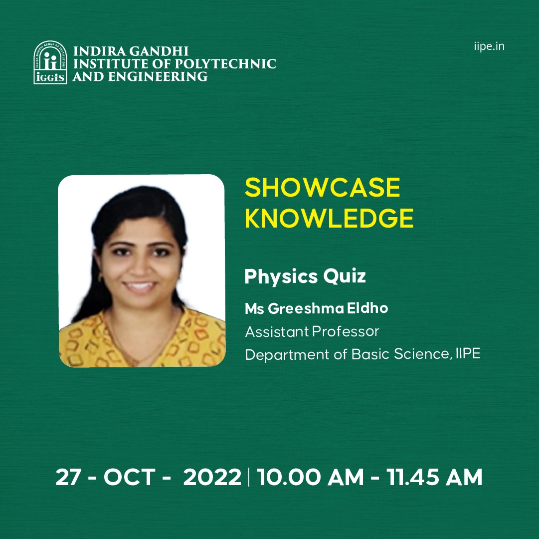 SHOWCASE KNOWLEDGE - Indira Gandhi Institute of Engineering and Technology